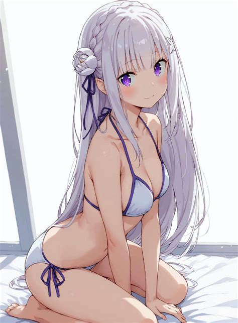 Swimsuit Emilia Fan Art 🎬 Re Zero − Starting Life In Another World Re