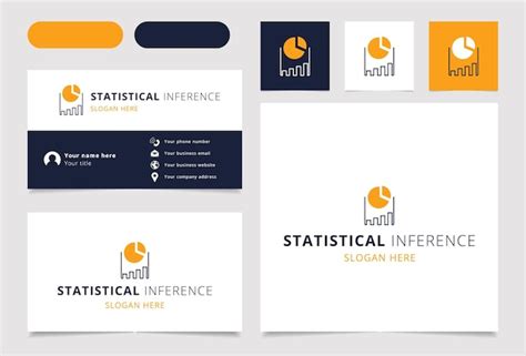 Premium Vector Statistical Inference Logo Design With Editable Slogan Business Card And