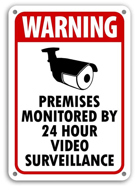 Security Surveillance Signs 24 Hour Video Surveillance Outdoor Sign