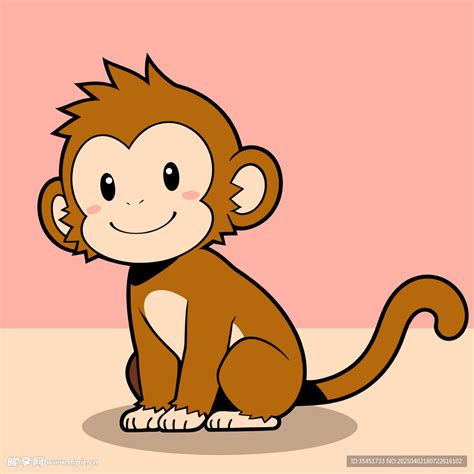 手绘卡通小猴设计图海报设计广告设计设计图库昵图网