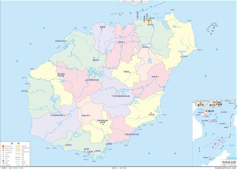 海南省2023年版高清行政图 知乎