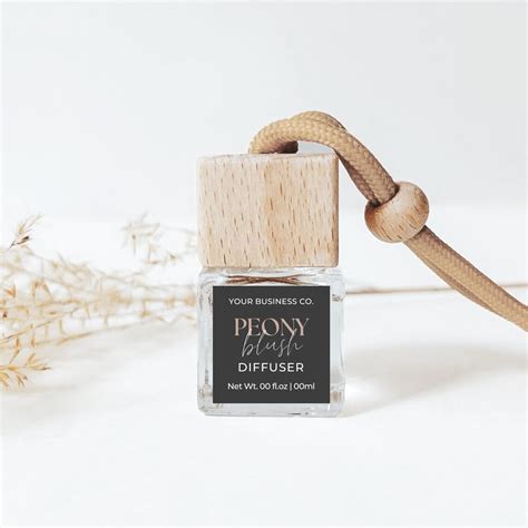 Car Diffuser Label Template Canva Editable Hanging Diffuser Label