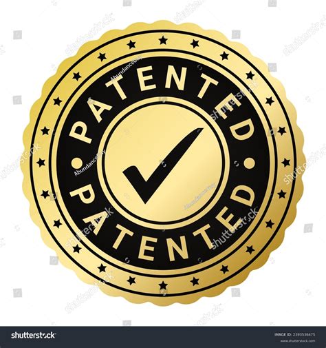 Gold Black Patented Technology Isolated Rubber Stock Vector Royalty Free 2393536475 Shutterstock