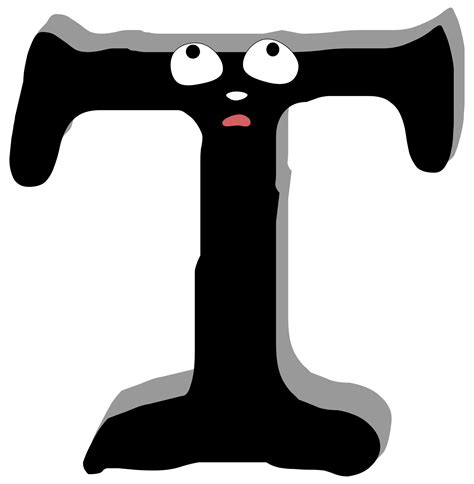 Ghost Face Scary T Capital Letter Alphabet Doodle Design Concept Png