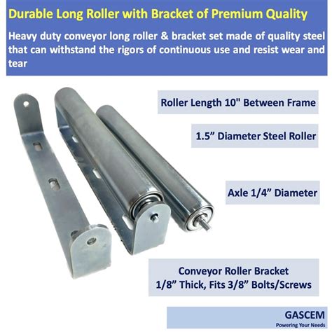 Pack Of 2 10bf Long Roller And Bracket L 1 5Ø