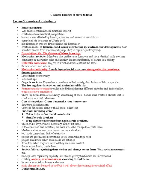 Classical Theories Final Exam Review Classical Theories Of Crime To