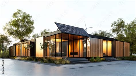Ilustração Passive House Design Innovation And Sustainability