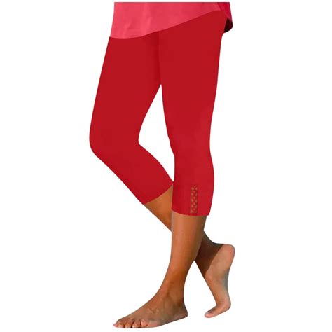 Homedm Leggings For Women Capri Yoga Pants High Waisted Tummy Control