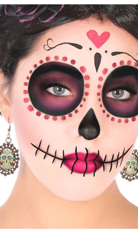 Pendientes De Catrina Mexicana Halloween Makeup Sugar Skull Cool