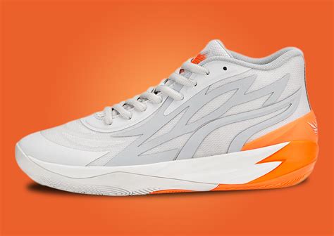 Fiery Orange Accents Ignite Lamelo Balls Puma Mb02 Sneaker News