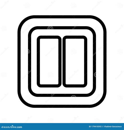 Light Switch Icon Vector Illustration In Black Stock Illustration