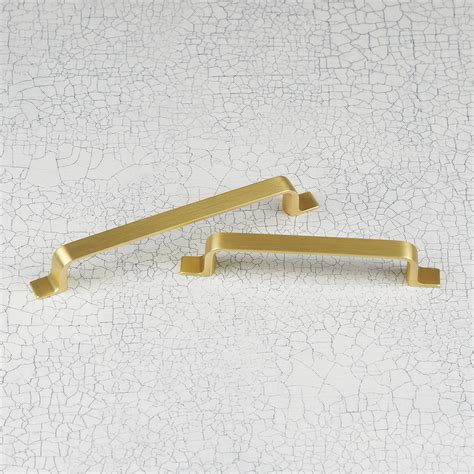Brushed Brass Strap Style Bar Modern Cabinet Handle In 128mm And 160mm