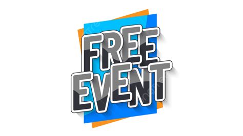 Free Event In Text Banner Style Free Event Banner Png And Vector