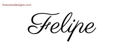 Classic Name Tattoo Designs Felipe Printable Free Name Designs