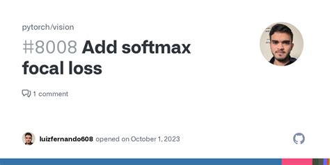 add softmax focal loss · issue 8008 · pytorch vision · github