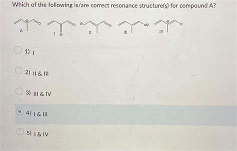 Which Of The Following Is Are Correct Resonance