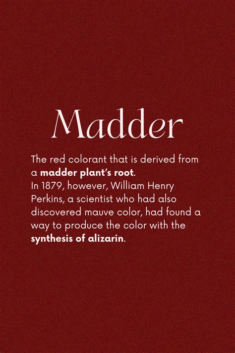 Madder Red Color Trivia Red
