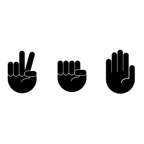 Rock Paper Scissors Hand Gesture 3027815 Vector Art At Vecteezy