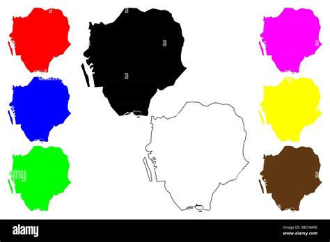 Udupi City Republic Of India State Of Karnataka Map Vector