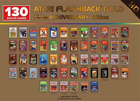 Console Atari Flashback Gold Édition Spéciale 50ème Anniversaire Steelbook Jeux Vidéo