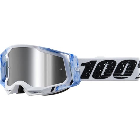 100 Goggles Racecraft 2 Mixos Mask With Flash Silver Mirrored Lens