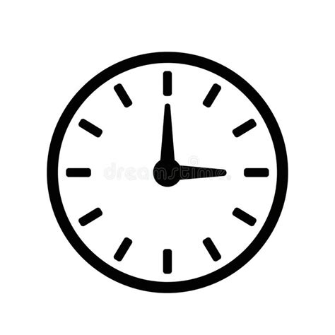 Simple Analog Clock Icon Stock Illustrations 4951 Simple Analog Clock Icon Stock