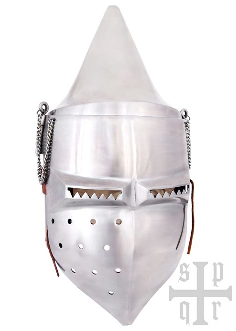 Klappvisor Bascinet With Pointed Bowl Medieval Helmet Bassinet