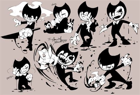 Detail Mewarnai Gambar Bendy Demon Koleksi Nomer 48