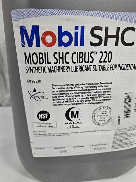 Mobil Shc Cibus 220 Gear Oil 5 Gal 104080 For Sale Online Ebay