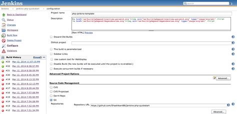 php continuous integration template using composer and jenkinsci