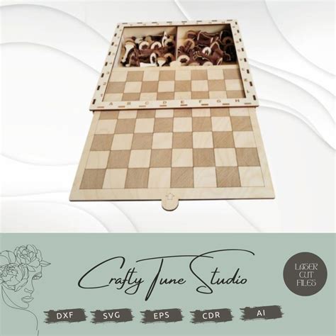 Wooden Chess Pieces Laser Cut File Glowforge Project Handmade Chess