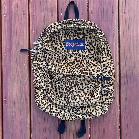 Y2k Jansport Cheetahleopard Print Backpack Cool Depop