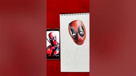 Drawing Deadpool With Colour Pencils Art Drawing Sketch Shorts