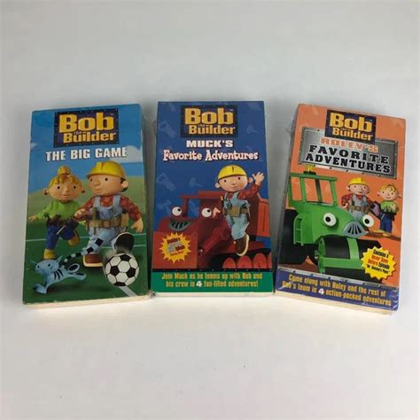 2003 Hit Entertainment Bob The Builder New Vhs Lot Of 3 Favorite
