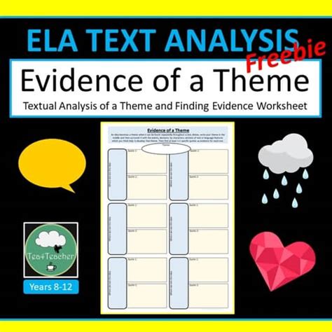 Evidence Of A Theme Text Analysis Worksheet I Critical Analysis Worksheet
