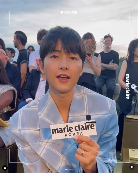 송중기 경력 단절 발언 후프랑스 명품 쇼에서 비춘 근황