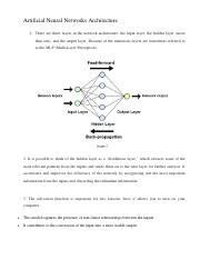 Understanding Artificial Neural Networks: Architecture, Benefits | Course Hero