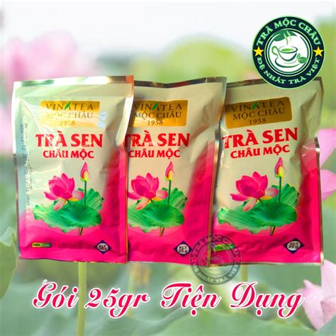 Trà Sen Mộc Châu Gói 25gr Trà Xanh ướp Hương Sen Trà Mộc Châu Đặc