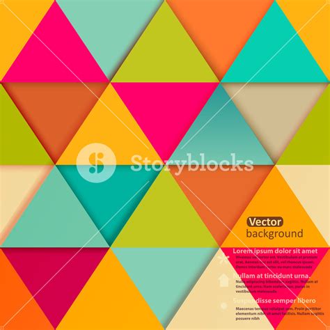 Retro Pattern Of Geometric Shapes Colorful Mosaic Banner Geometric Hipster Retro Background