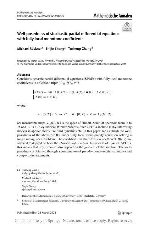 Well Posedness Of Stochastic Partial Differential Equations With Fully