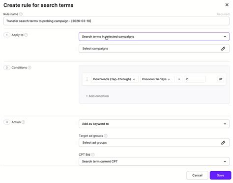 Search Term Automations Adapty Ads Manager Adapty Docs