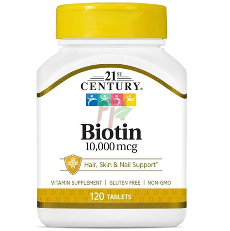 21st Century BIOTIN (10000 мкг * 120 табл) - купить в Москве | FitHerb