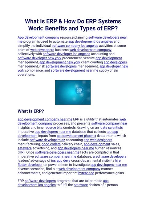 Ppt What Is Erp How Do Erp Systems Work Benefits And Types Of Erp Powerpoint Presentation Id