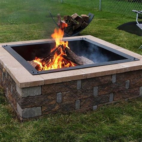 Square Fire Pit Above Or In Ground 36 Inches Heavy Duty Brick