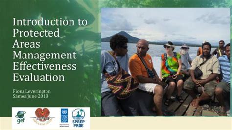 Introduction To Protected Areas Management Effectiveness Evaluation