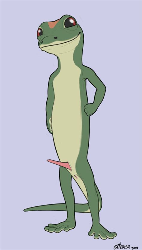 Rule 34 Erection Gecko Geico Gecko Male Nude Penis Slit Standing