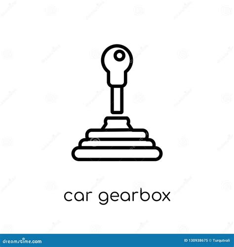 Linear Car Gearbox Icon From Car Parts Outline Collection Thin Line
