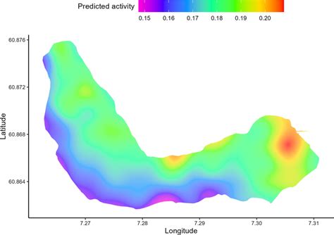 Predicted Spatial Activity From The Generalized Additive Model On The