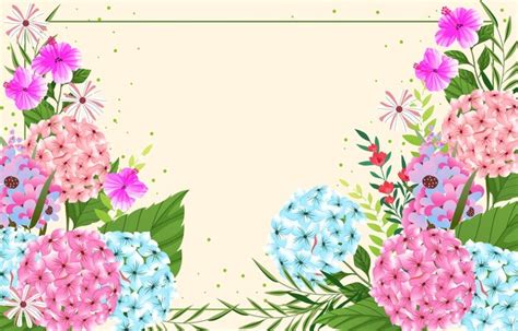 Premium Vector Beautiful Hydrangea Flowers Background