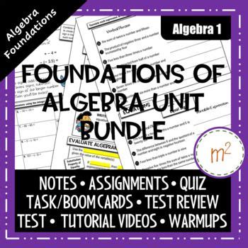 Foundations Of Algebra Unit Algebra Curriculum